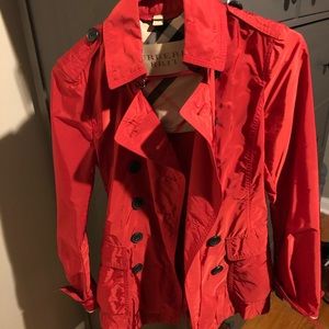 Burberry | Jackets & Coats | Red Burberry Coat | Poshmark